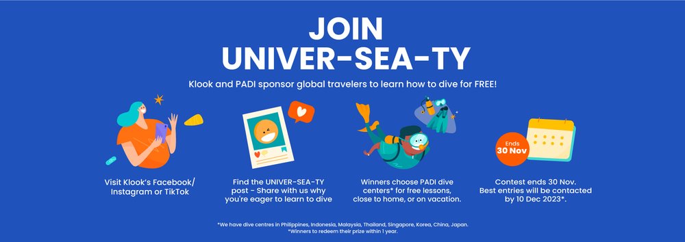 PADI and Klook Dive into a World-Wide Partnership, Gives Away Scuba ...